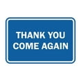 Classic Framed Thank you come again Sign (Blue) - Medium - Walmart.com