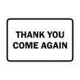 Classic Framed Thank you come again Sign (White) - Small - Walmart.com