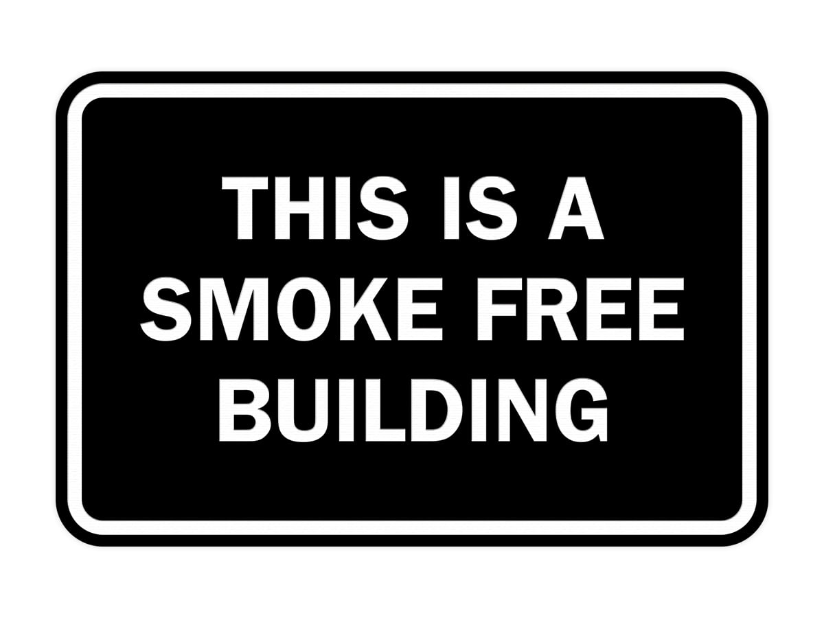 Classic Framed This is a Smoke Free Building Sign (Black) - Small ...