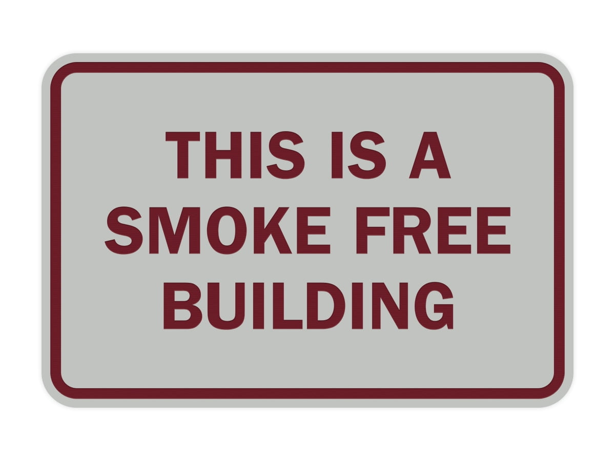 Classic Framed This is a Smoke Free Building Sign (Light Grey ...