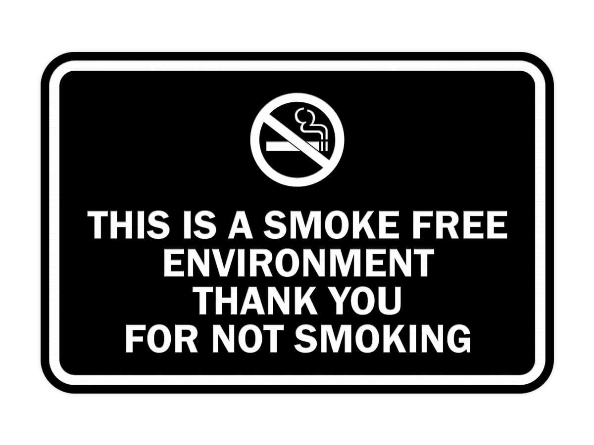 Classic Framed This is a Smoke Free Env Thank you for not smoking Sign ...