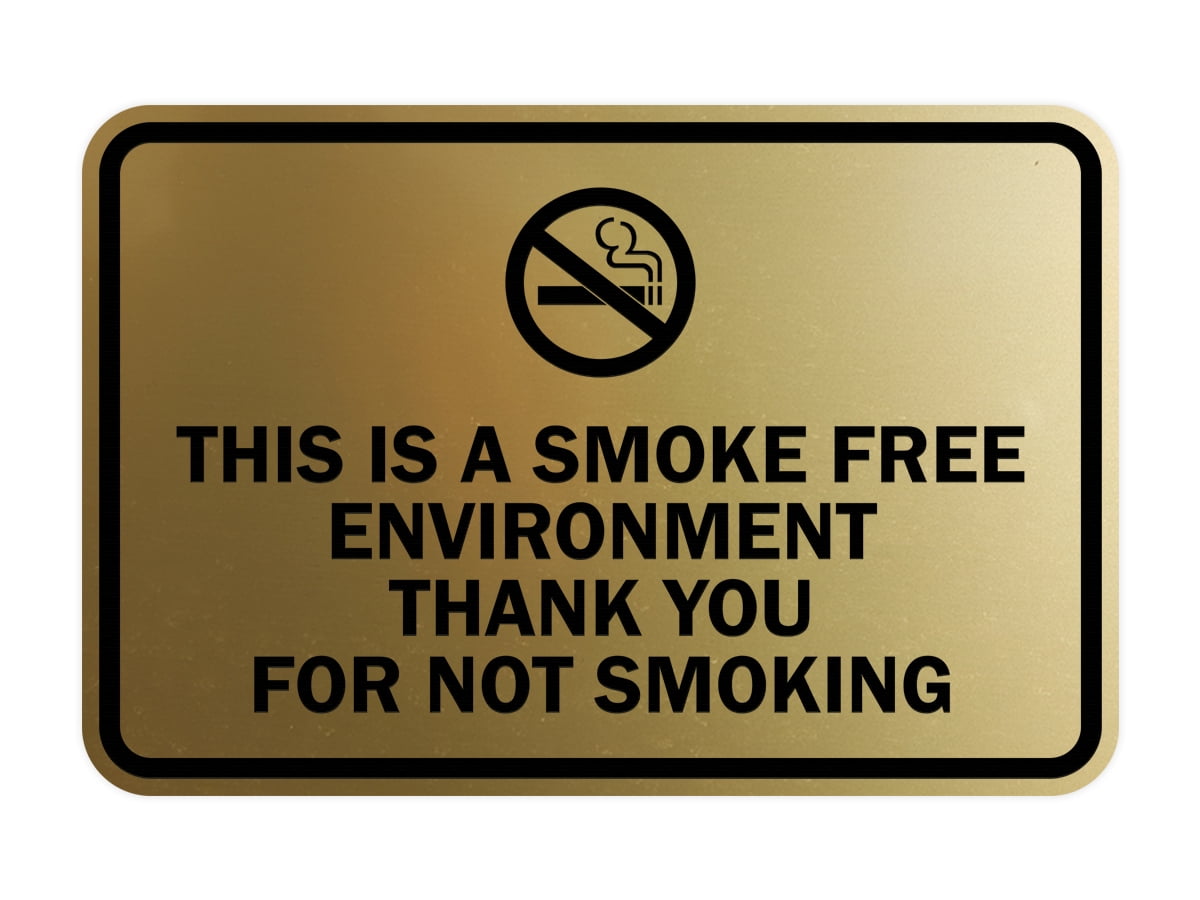 Classic Framed This is a Smoke Free Env Thank you for not smoking Sign ...