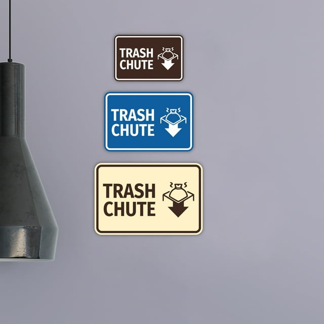 Classic Framed Trash Chute Sign (Black Gold) - Large - Walmart.com