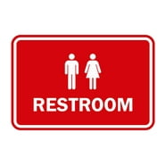 Unisex Restroom Sign, ADA-Compliant Bathroom Door Signs for Offices ...