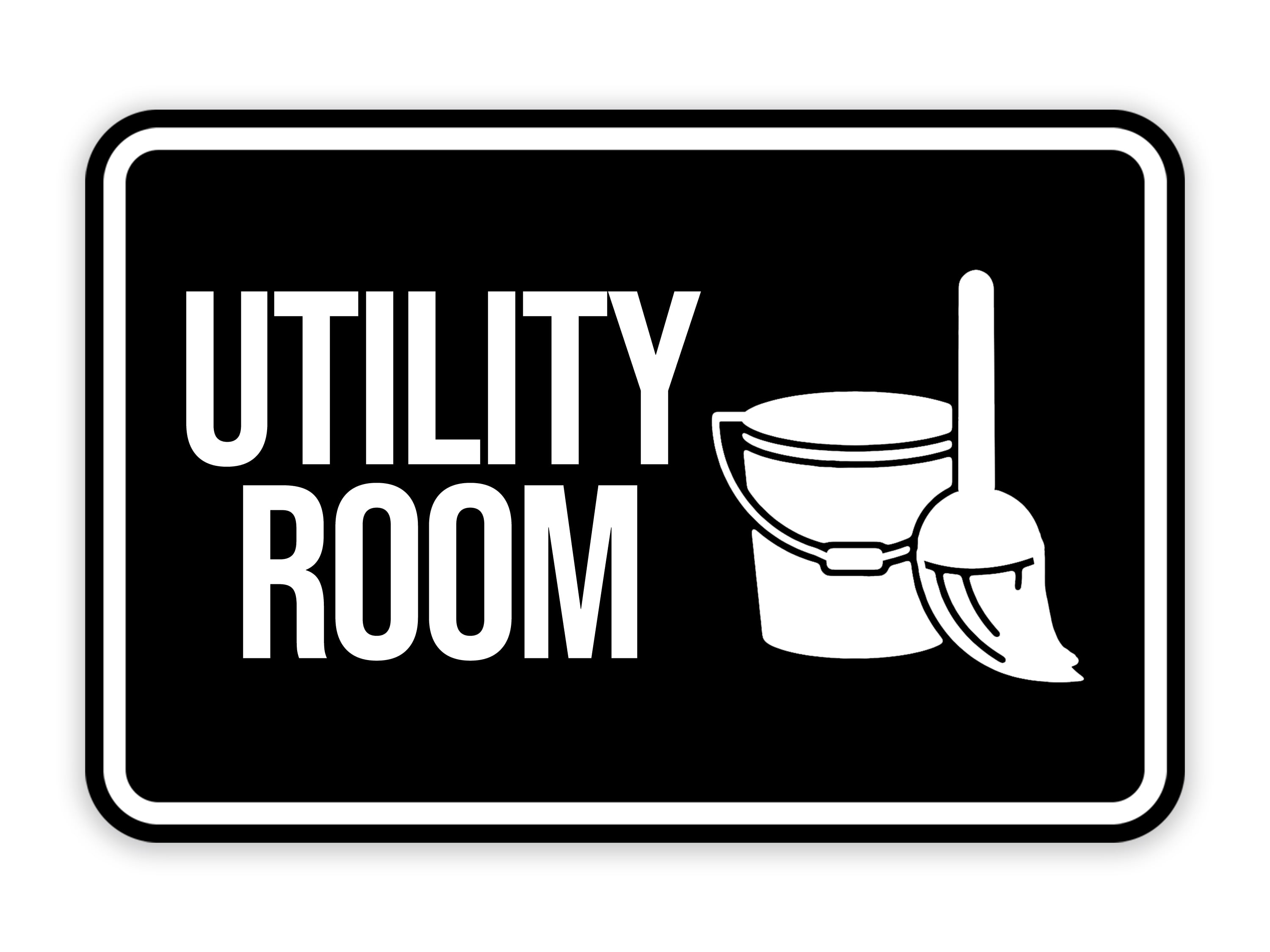 Classic Framed Utility Room Sign (Brushed Silver) - Small - Walmart.com