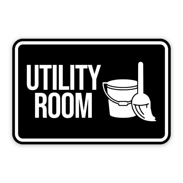Classic Framed Utility Room Sign (Brushed Silver) - Small - Walmart.com