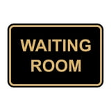 Classic Framed Waiting Room Sign (Black Gold) - Large - Walmart.com