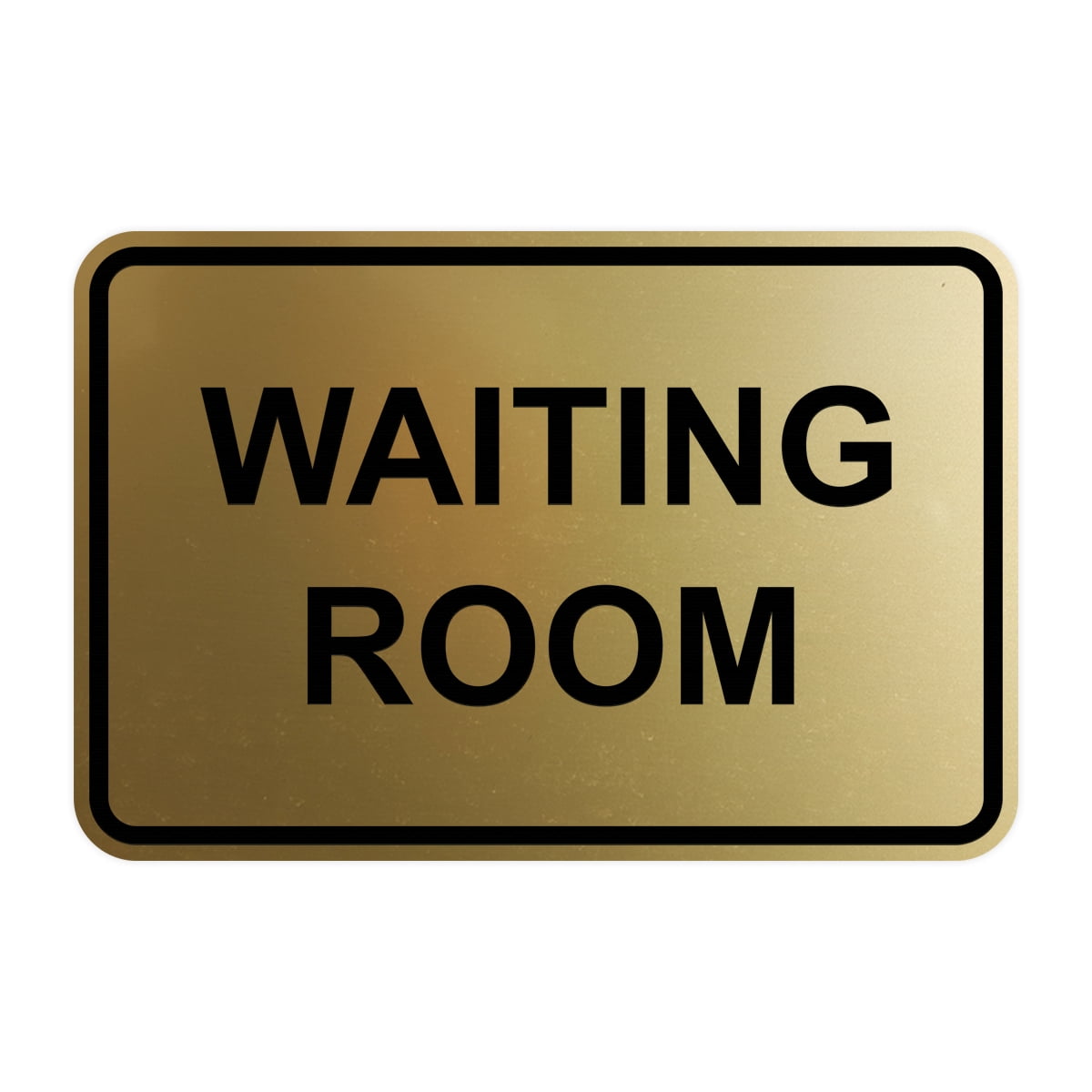 Classic Framed Waiting Room Sign (Brushed Gold) - Large - Walmart.com