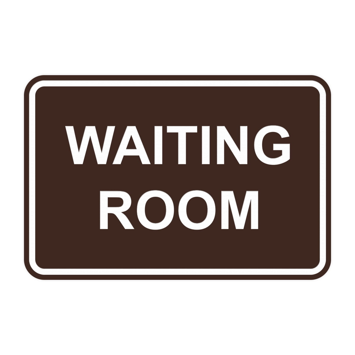Classic Framed Waiting Room Sign (Dark Brown) - Large - Walmart.com