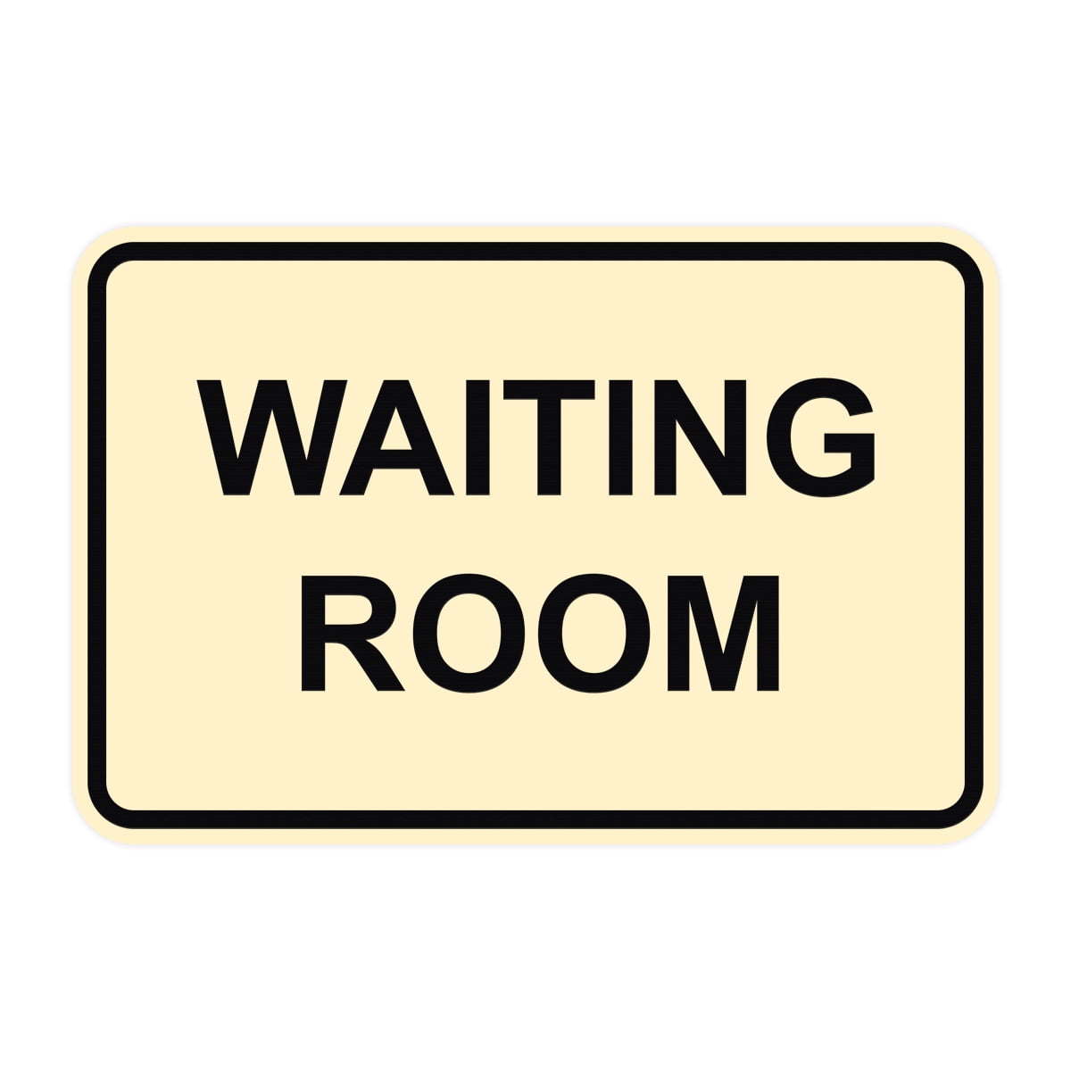 Classic Framed Waiting Room Sign (Ivory/Dark Brown) - Medium - Walmart.com