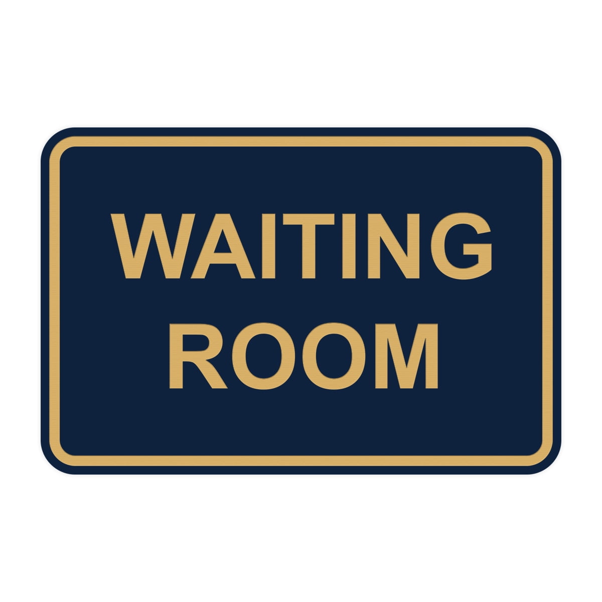 Classic Framed Waiting Room Sign (Navy Blue/Gold) - Small - Walmart.com