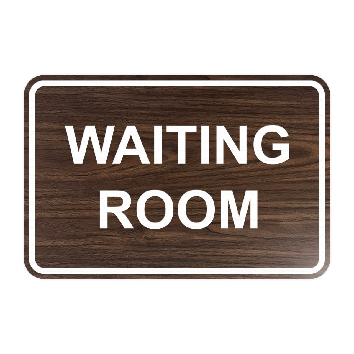 Classic Framed Waiting Room Sign (Walnut) - Medium - Walmart.com