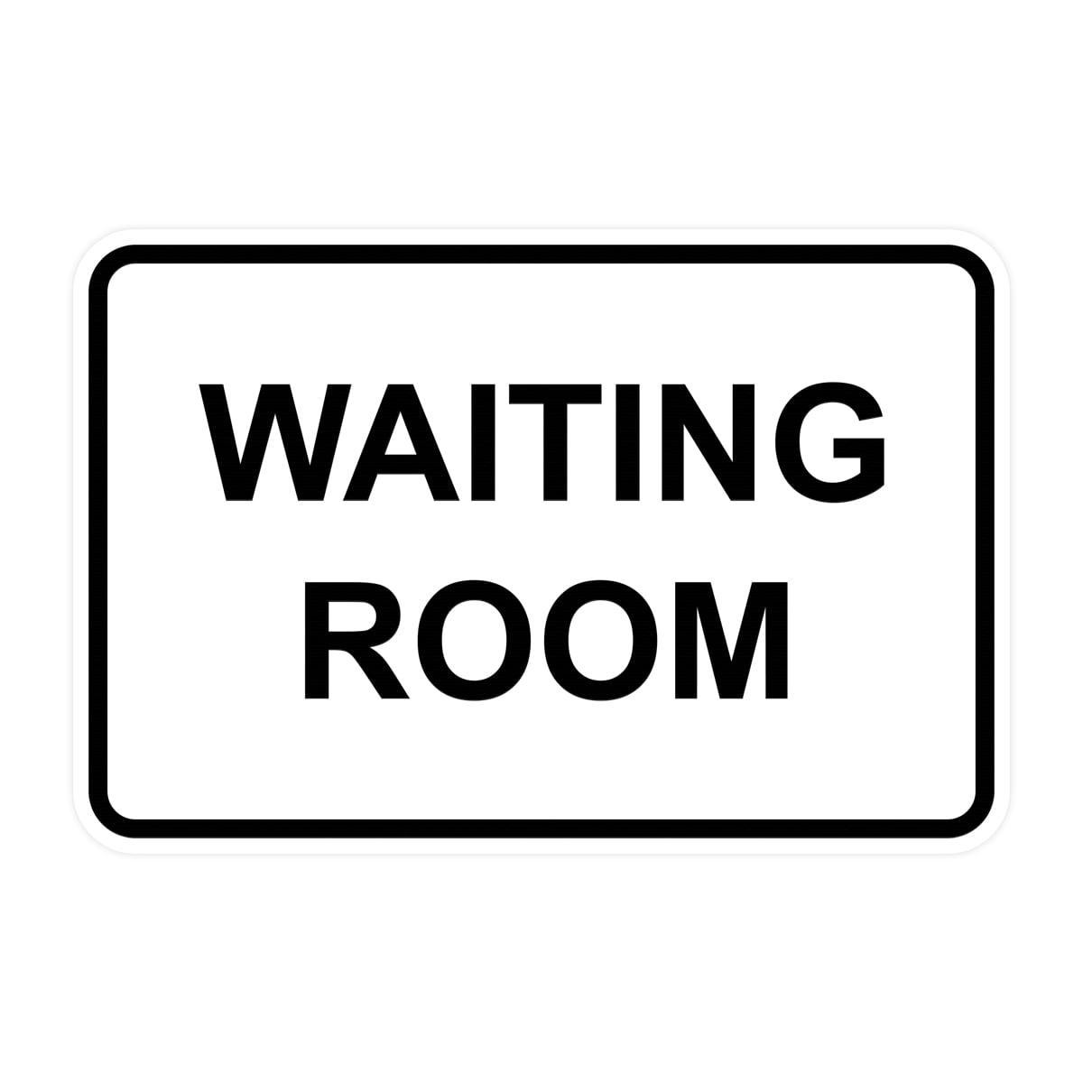 Classic Framed Waiting Room Sign (White) - Medium - Walmart.com