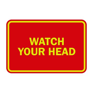 Classic Framed Please Watch Your Step Sign (Yellow / Black) - Medium ...