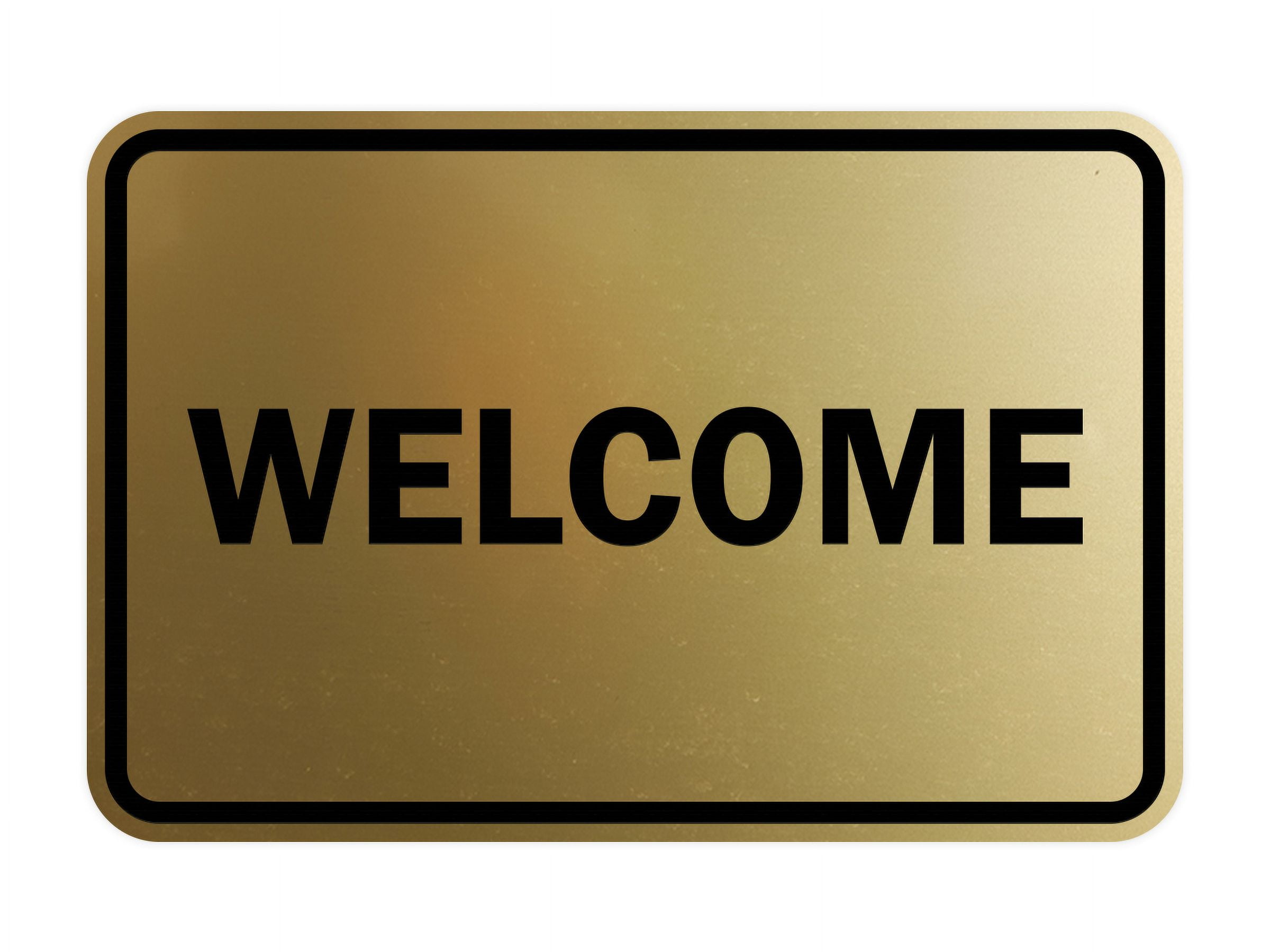 Classic Framed Welcome Sign (Brushed Gold) - Large - Walmart.com