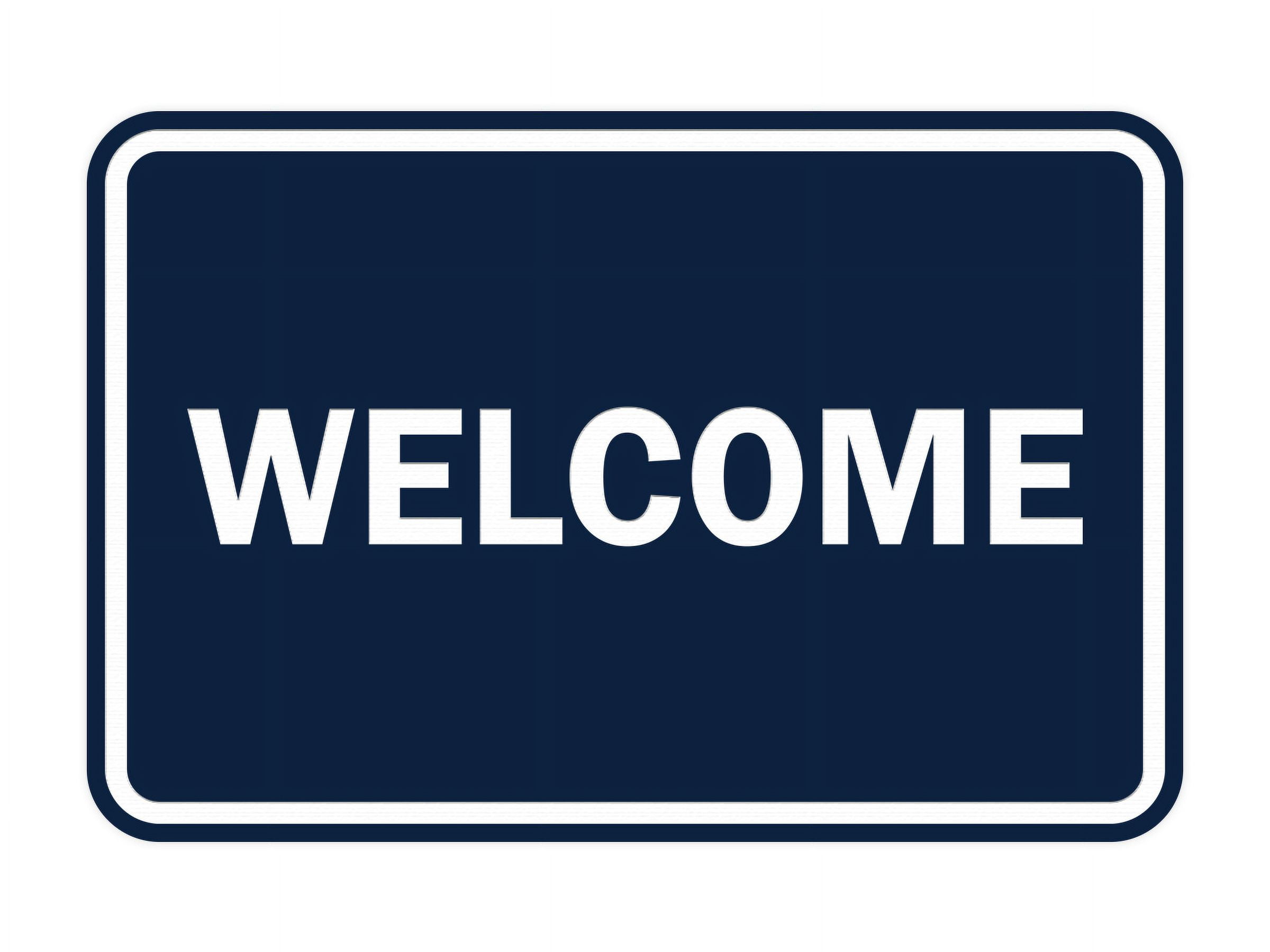 Classic Framed Welcome Sign (Navy Blue / White) - Large - Walmart.com