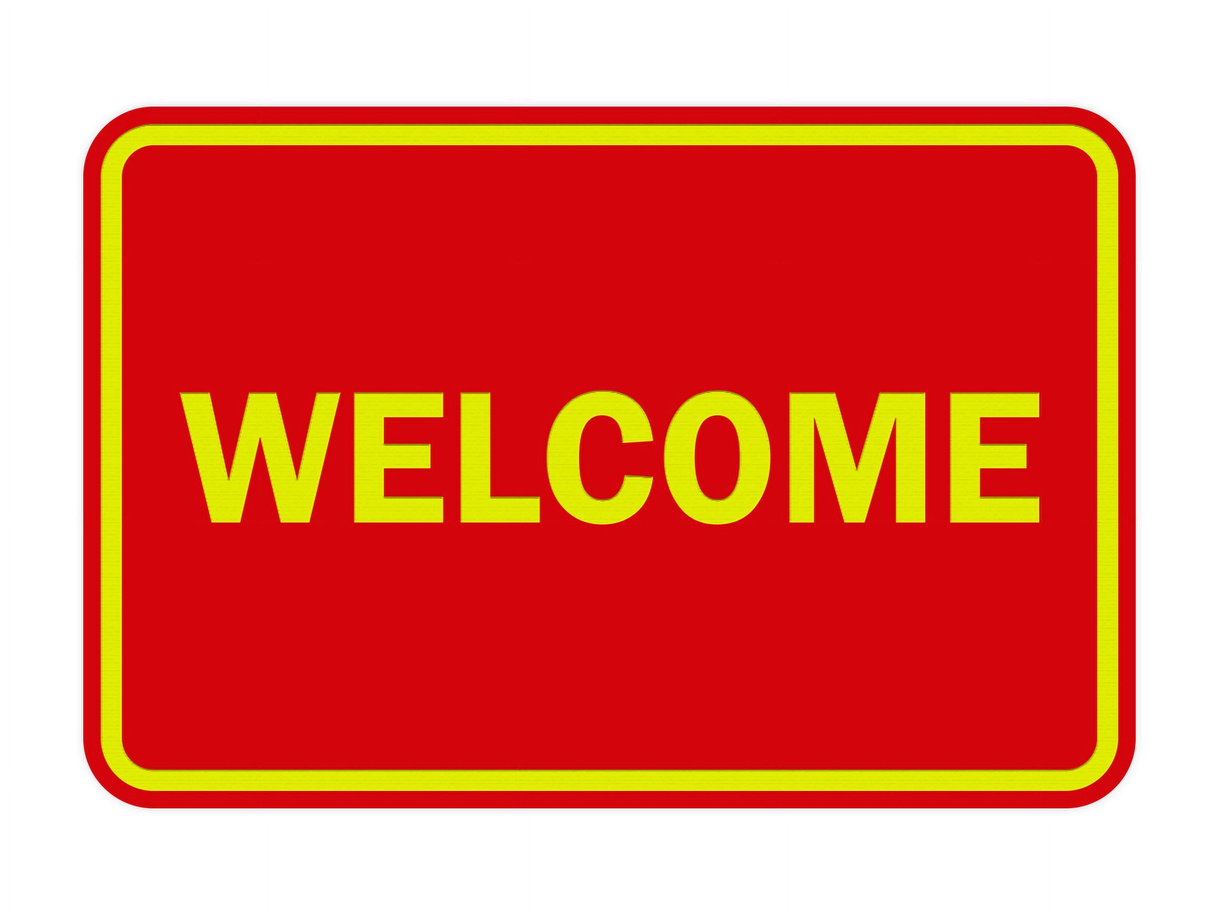 Classic Framed Welcome Sign (Red/Yellow) - Medium - Walmart.com