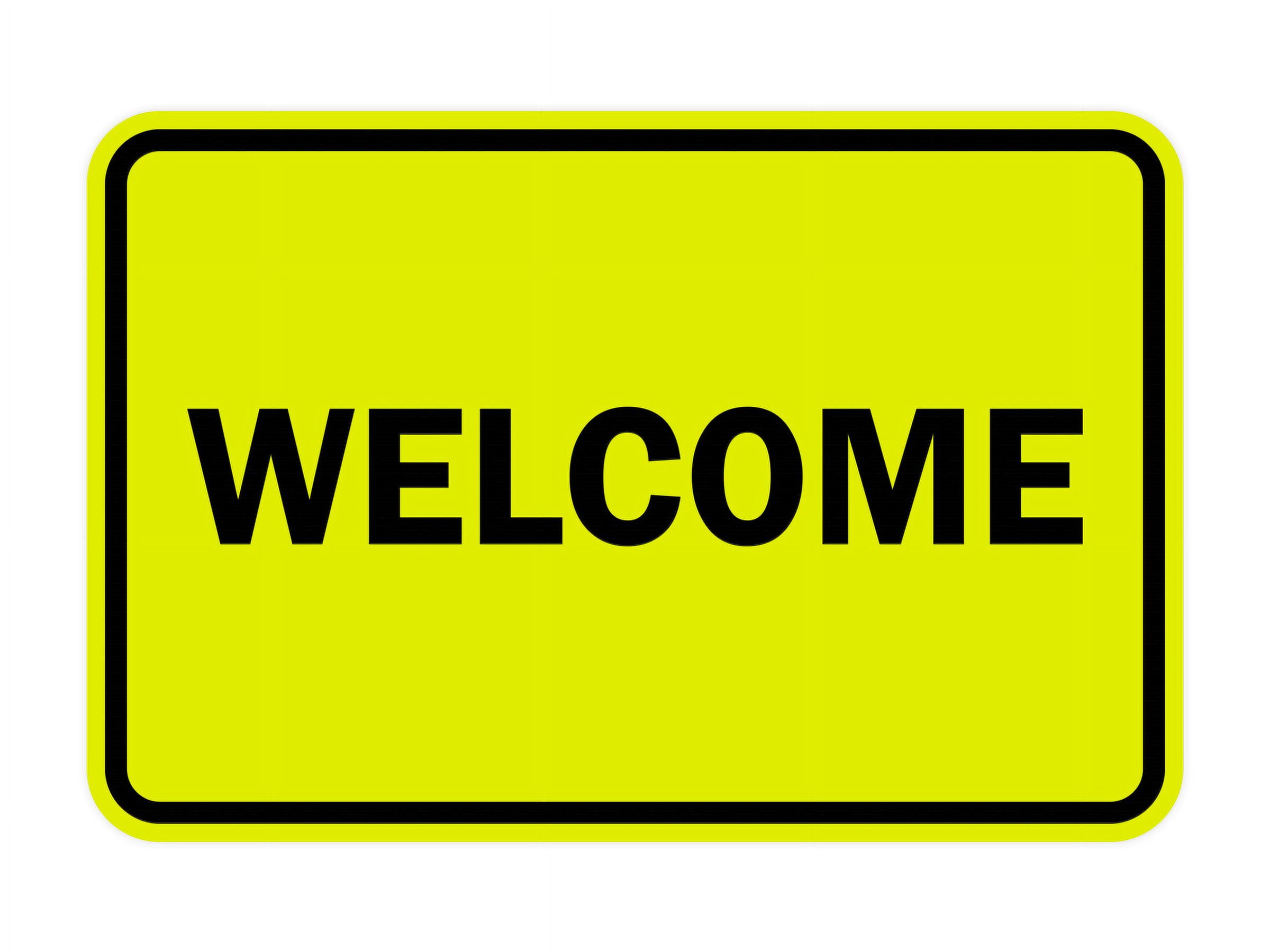 Classic Framed Welcome Sign (Yellow / Black) - Small - Walmart.com