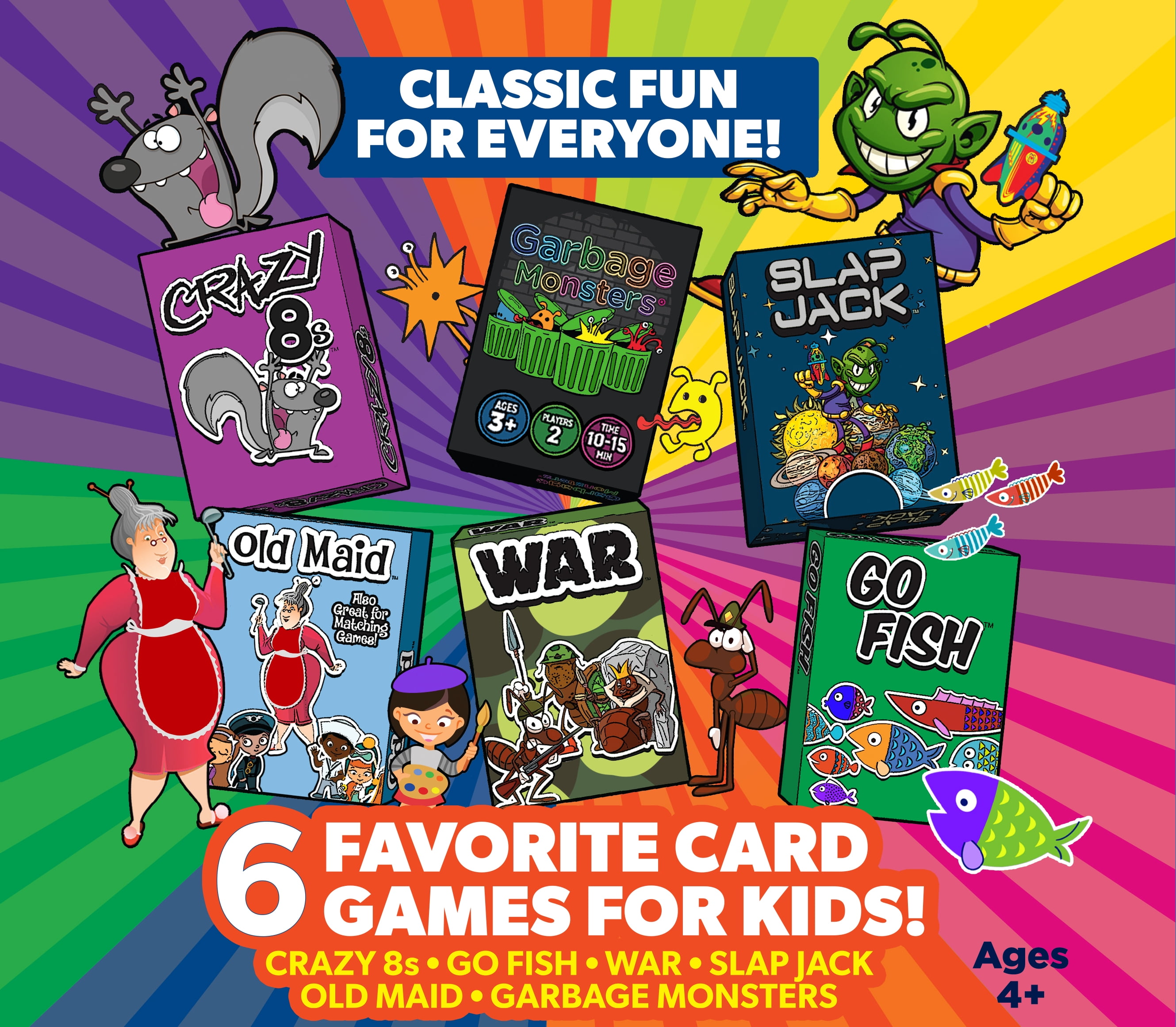 Classic Fun Kids 6 Card Games - Walmart.com