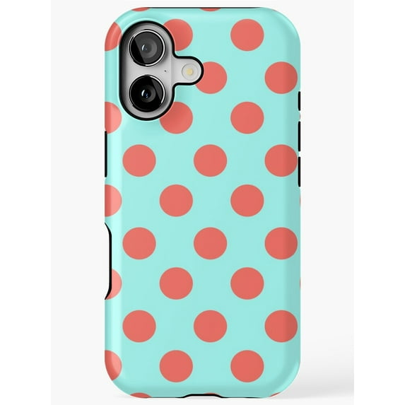 Classic Fun Simple Polka Dot Pattern Art iPhone Case 11 12 13 14 15 16 ...