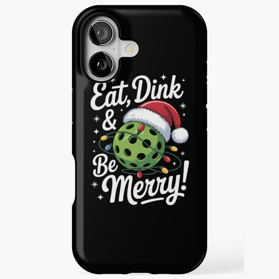 Classic Funny Christmas Pickleball Case for iPhone 17 11 12 13 14 15 16 ...