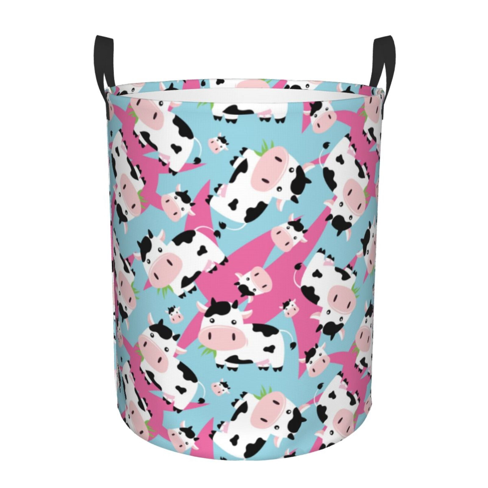 Classic Funny Cute Cow Eating Grass Laundry Basket, Laundry Hamper ...