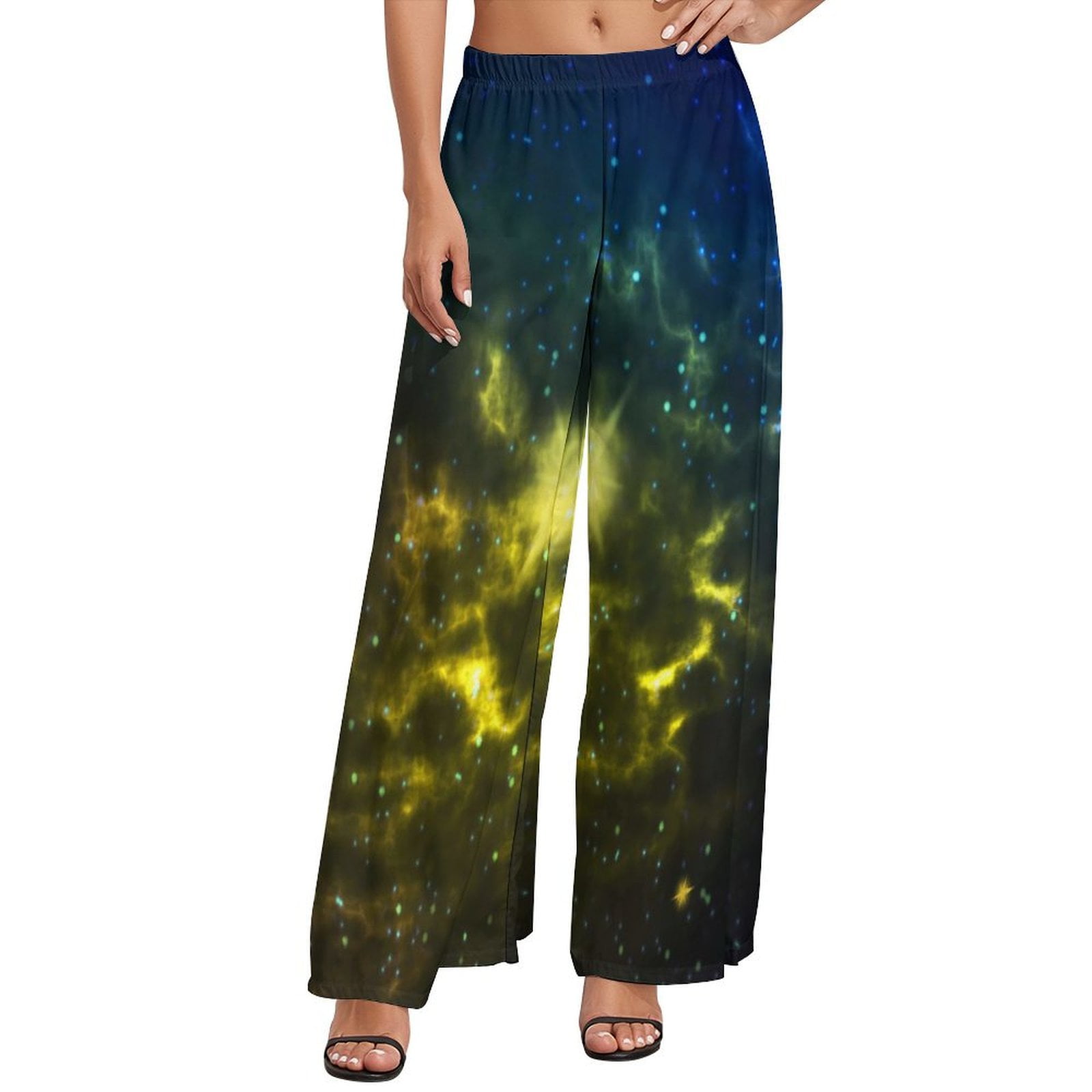 Classic Galaxy Straight Pants Outer Space Sexy Wide Pants Female Big ...