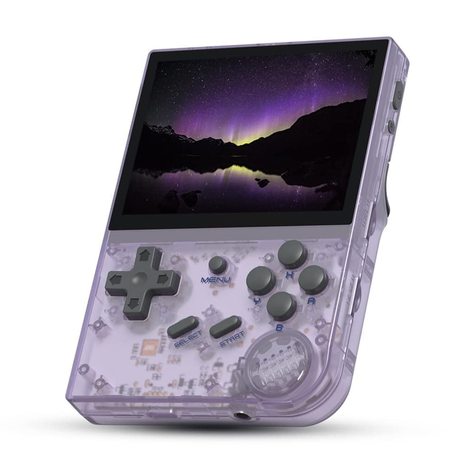 Classic Gaming Console Rg35Xxplus Gaming Console Transparent Purple ...