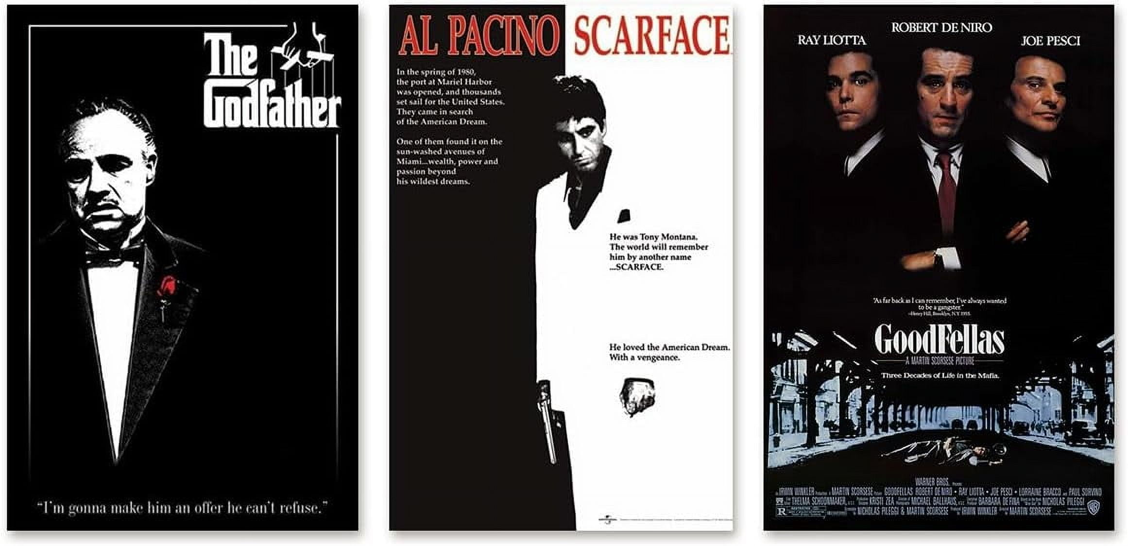 Classic Gangster Movies - 3 Piece Movie Poster Set (The Godfather ...
