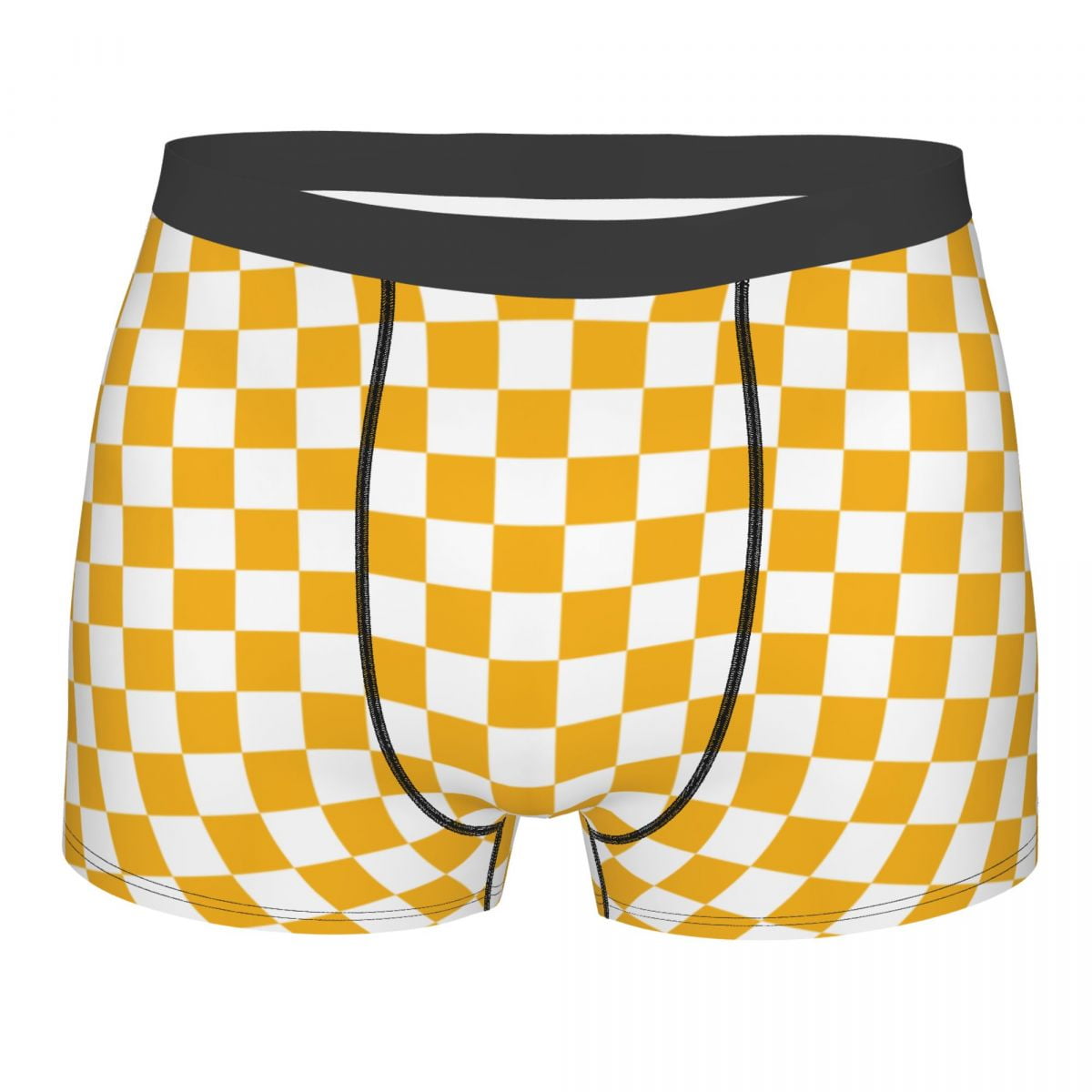 Classic Geometric Checkerboard Underwear Stretch Checkered Plaid Boxer ...