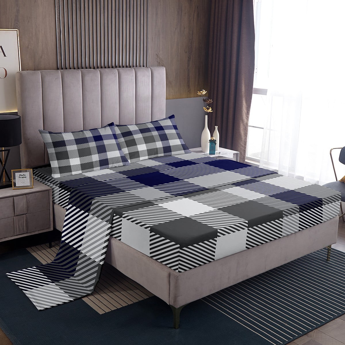 Classic Geometry Lattice Sheet Set for Boys Father Husband, Modern ...