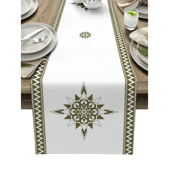Classic Geometry Table Runners Kitchen Table ration Dining Table ...