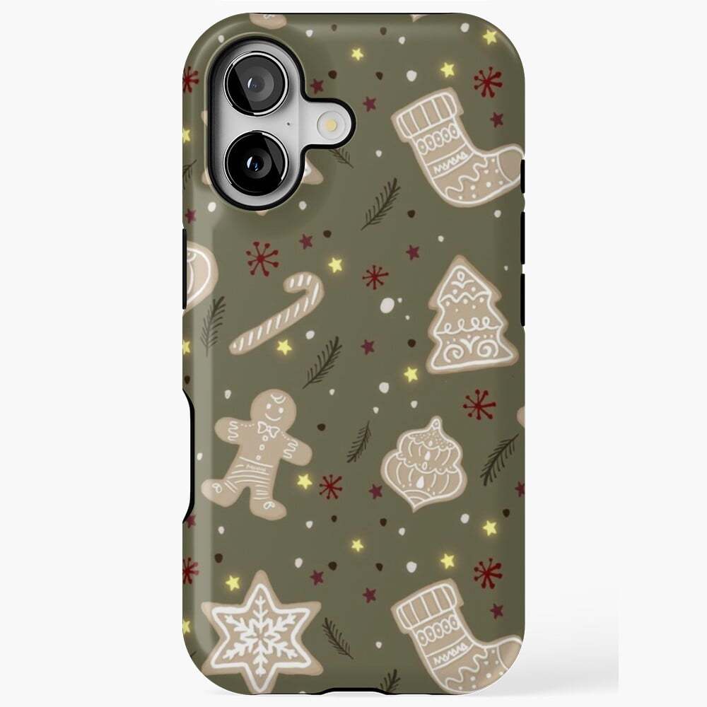 Classic Gingerbread Cookies Festive Holiday Pattern iPhone Case 17 to ...