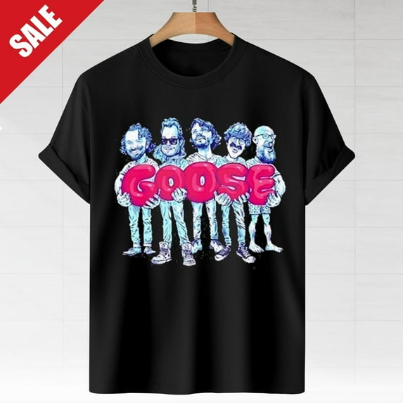 Classic Goose The Band Caricature Shirt Hip Hop Men S-5XL Tee 1HN1045 ...