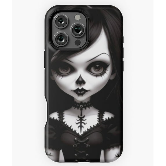 Classic Goth Doll Creepy Cute Design N6136 Phone Case for iPhone 17 16 ...
