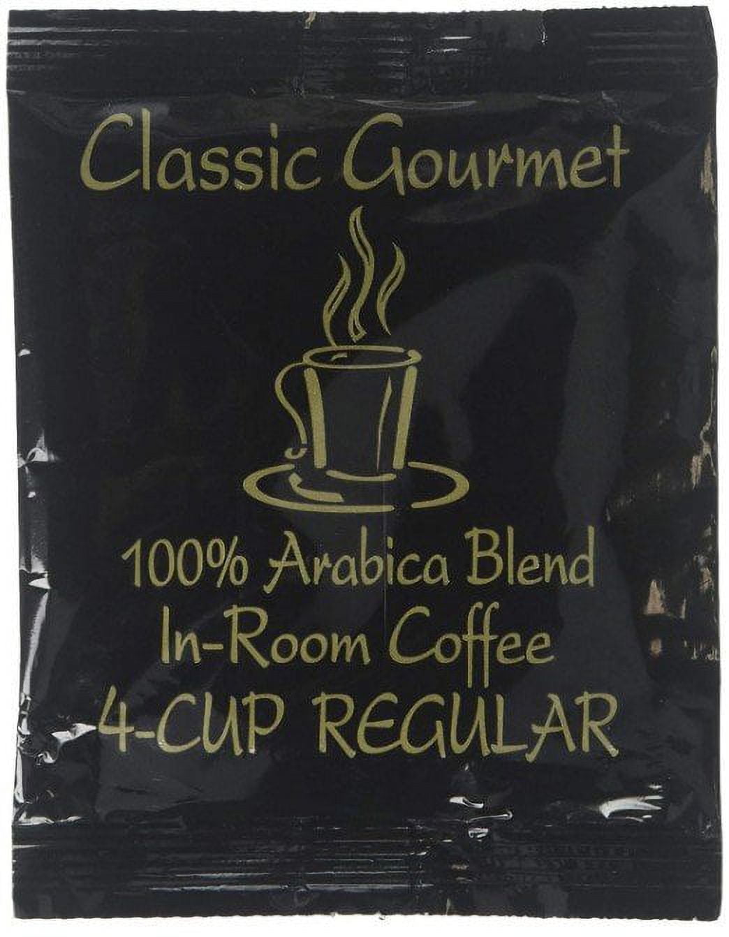 Classic Gourmet 100% Arabica Regular 4 Cup Coffee Filterpack for Hotels ...