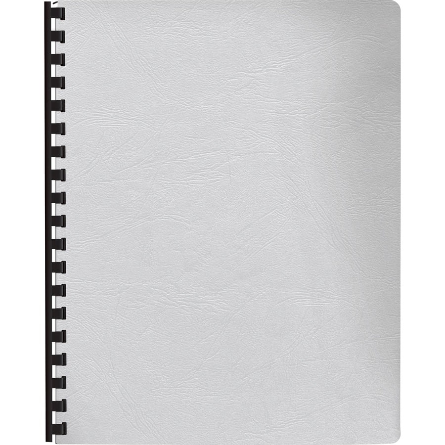 "Classic Grain Texture Binding System Covers, 11-1/4 X 8-3/4, White ...