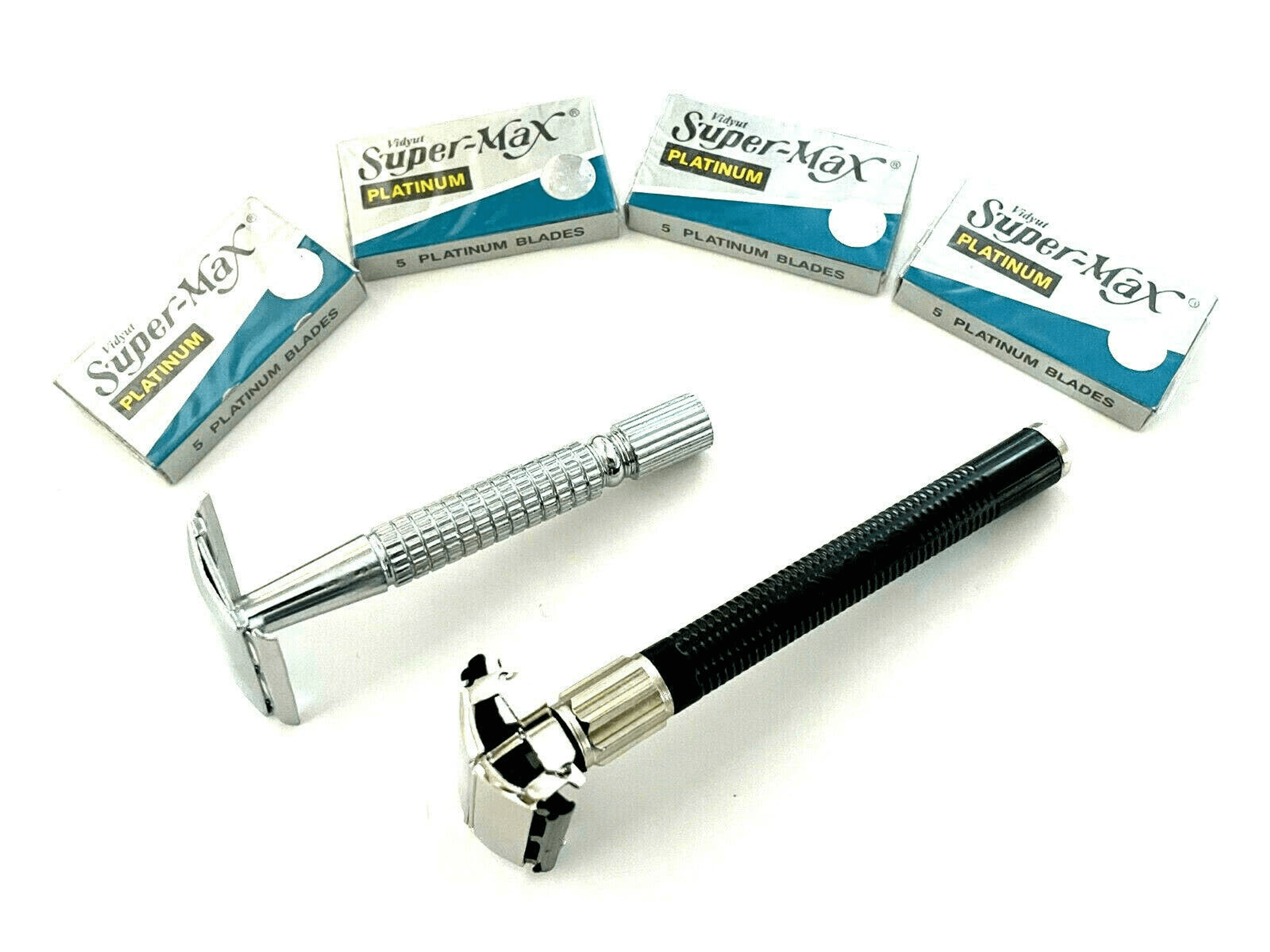 Classic Grandfather Old School Safety Razors + 20pcs Double Edge Razor ...