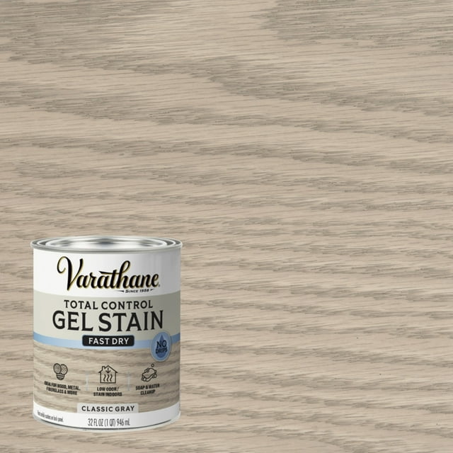 Classic Gray, Varathane Total Control Gel Stain Water-Based Wood Stain ...