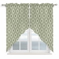 Classic Green Pattern Swag Curtain Valance for Window 2 Panels Abstract ...