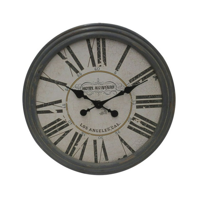 Classic Grey Wooden Clock by Urban Port - Walmart.com