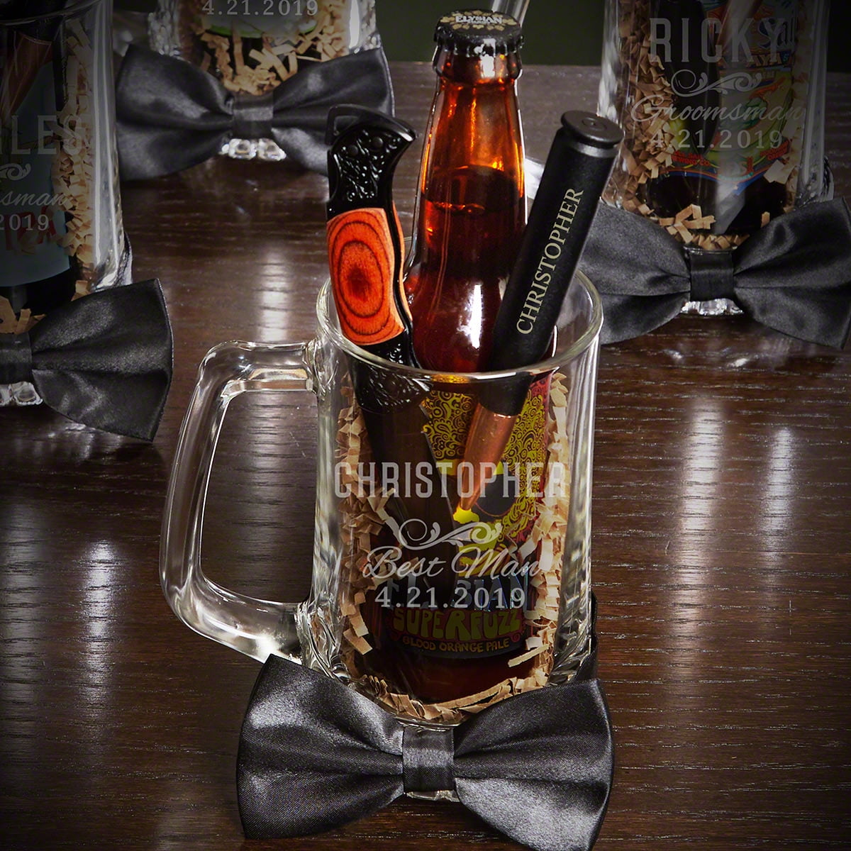 Classic Groomsman Custom Beer Mug - Engraved Glassware - Walmart.com