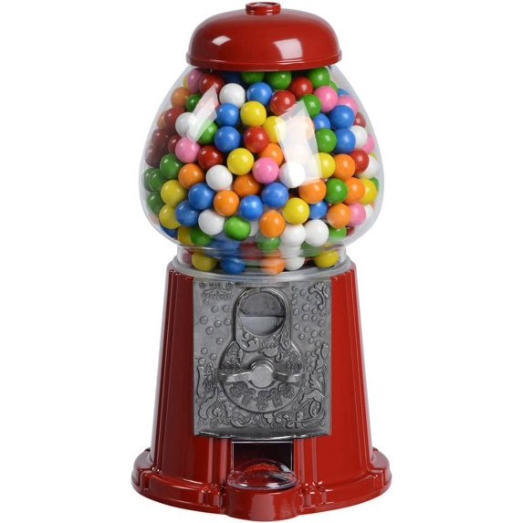 Classic Gumball Machine/Candy Dispenser, 9 Inch - Red - Walmart.com
