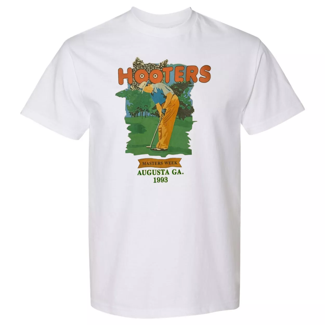 Classic HOOTERS Masters Week 1993 Vintage Golf T-Shirt - White ...