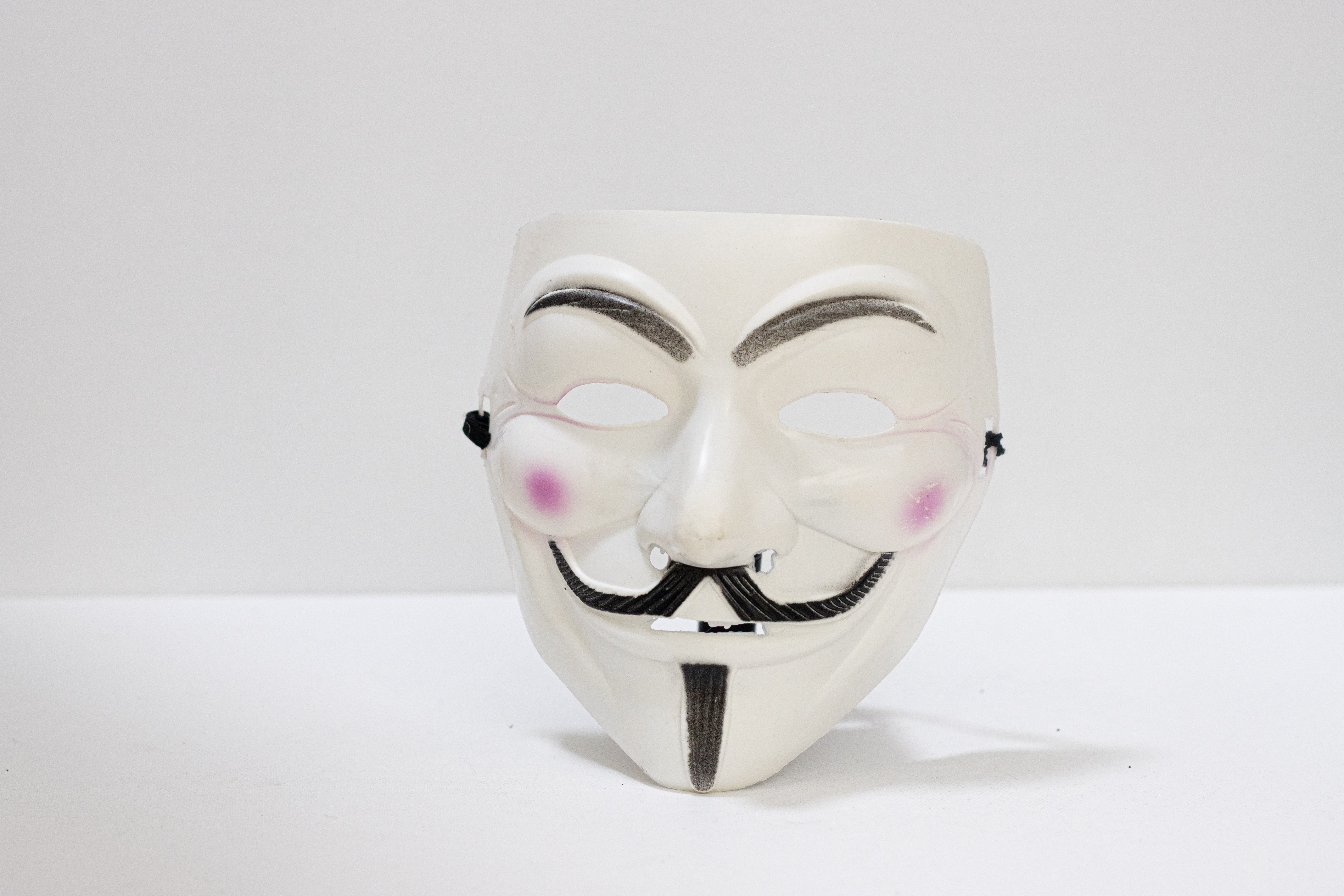 Classic Hacker Style Mask White Costume Prop Adult Cosplay Party ...