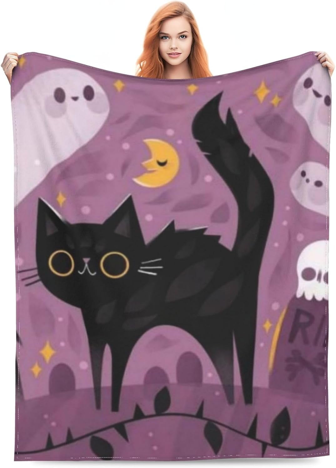 Classic Halloween Pattern by Casper Spell Blanket Fleece Ultra-Soft ...