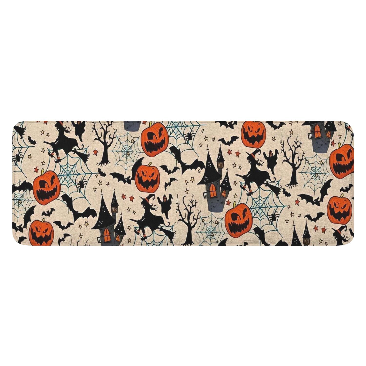 Classic Halloween Pattern Kitchen Rug Mat,Kitchen Runner Rugs Non Skid ...