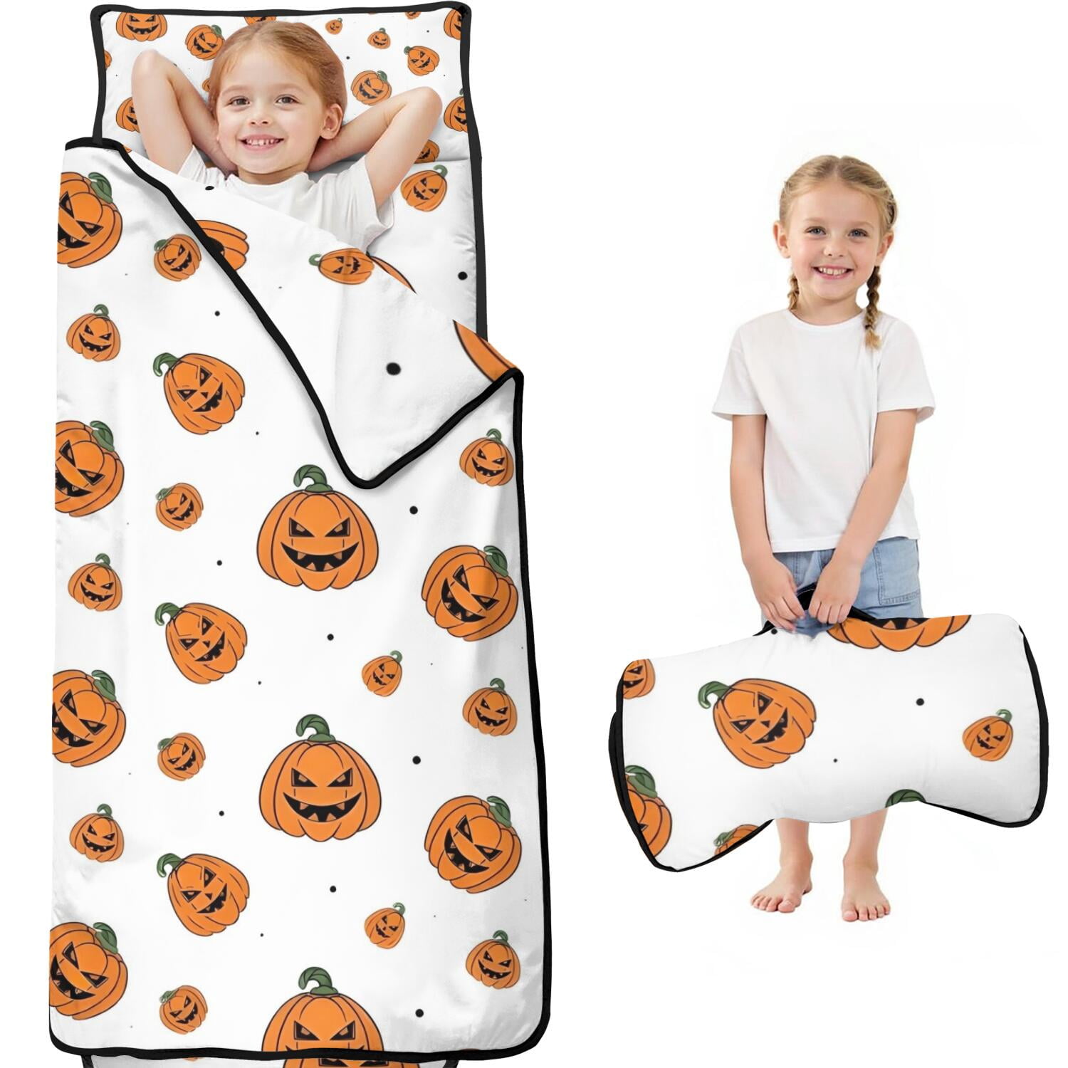 Classic Halloween Pumpkins Pattern Toddler Nap Mats for Kids Preschool ...
