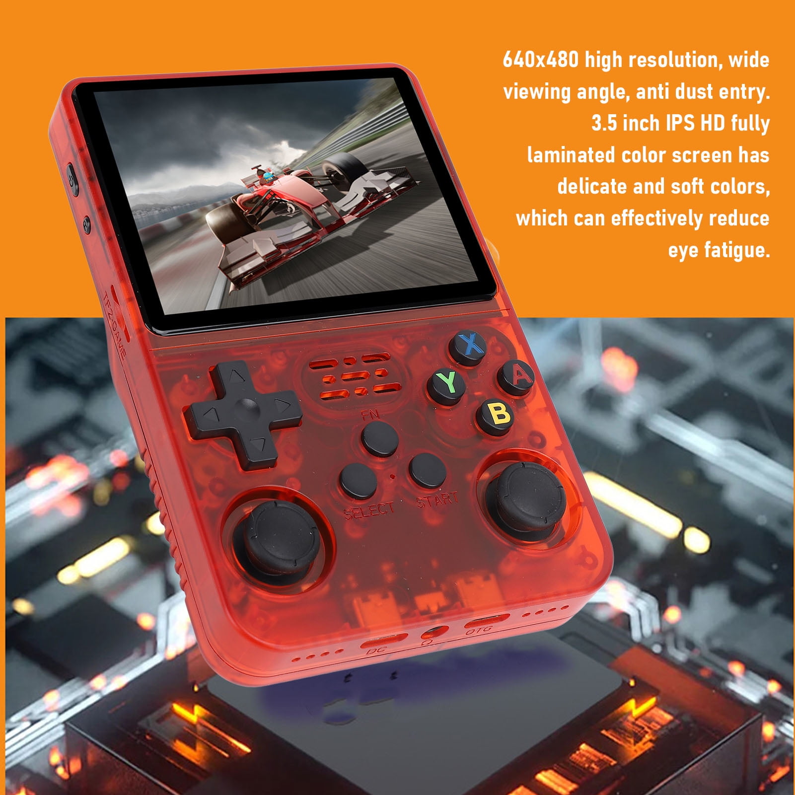 Classic Handheld Player: 3.5" Screen, Dual Joysticks, 3200mAh Battery ...