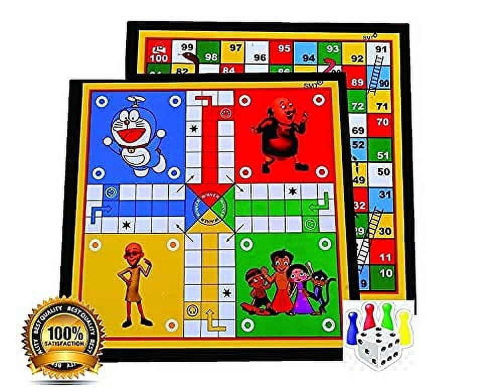 Classic Handmade 2 In 1 Ludo Snakes & Ladders Travel Board Game Great ...